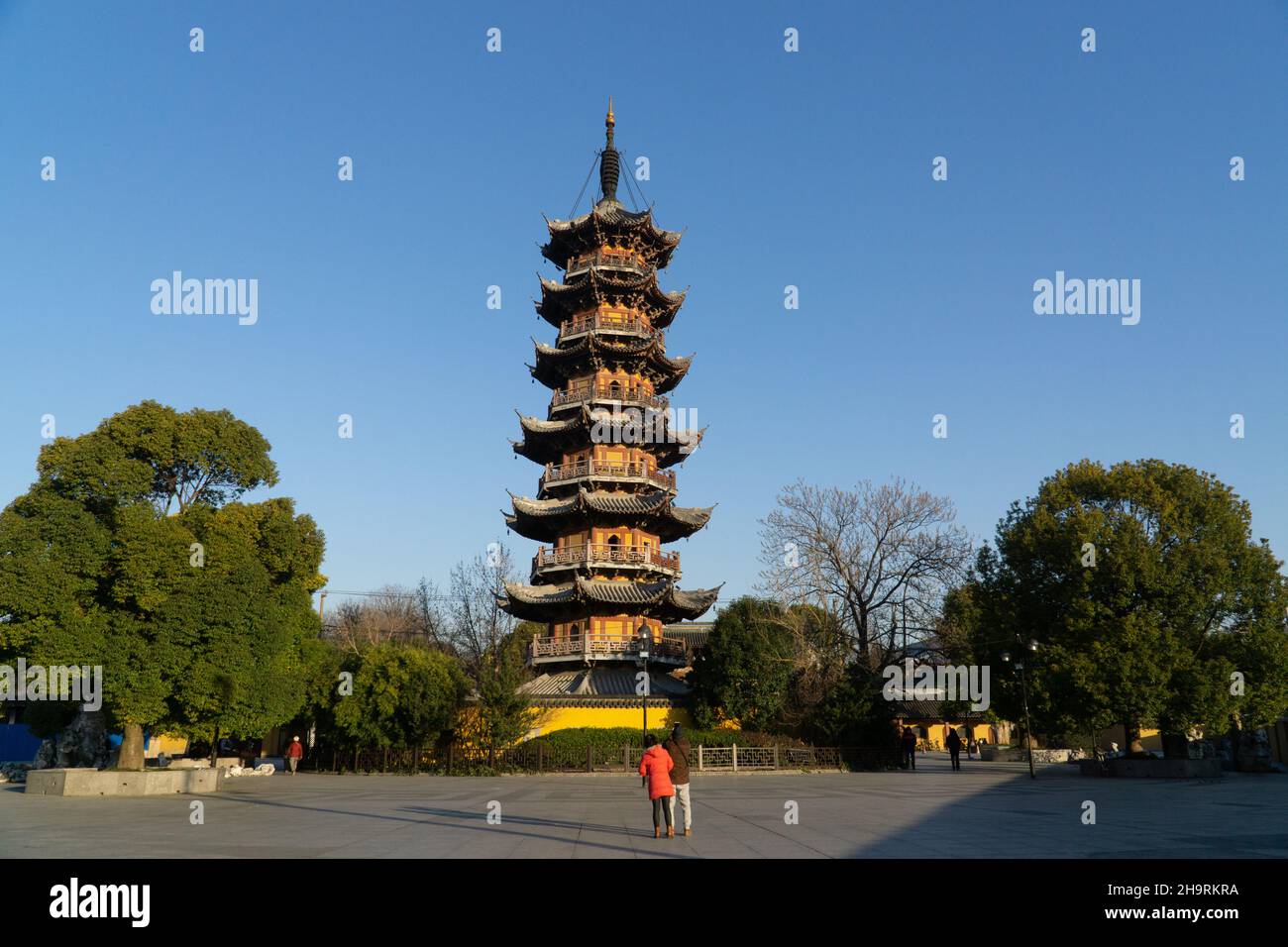 Pagoda tower at Longhua Temple, Shanghai, China Stock Photo - Alamy