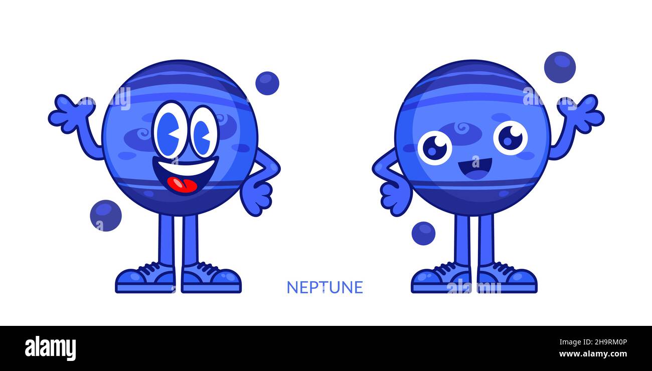 Cartoon Illustration Funny Neptune Planet Cut Out Stock Images ...