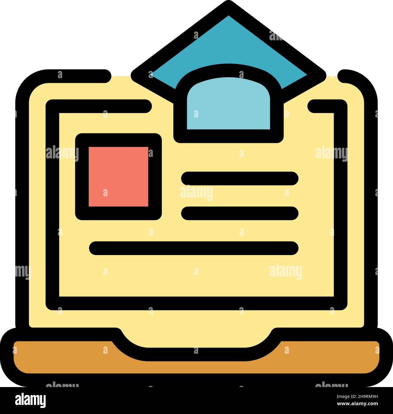 Online student graduation icon. Outline online student graduation ... Online student graduation icon. Outline online student graduation ...