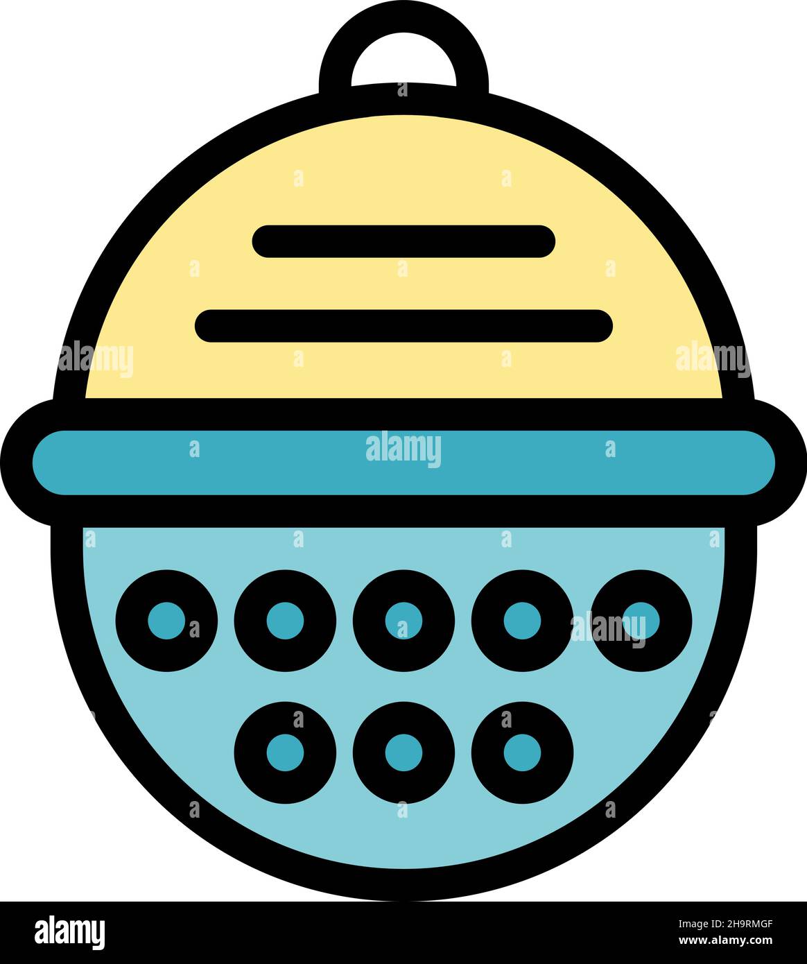 Tea steel ball icon. Outline tea steel ball vector icon color flat ...