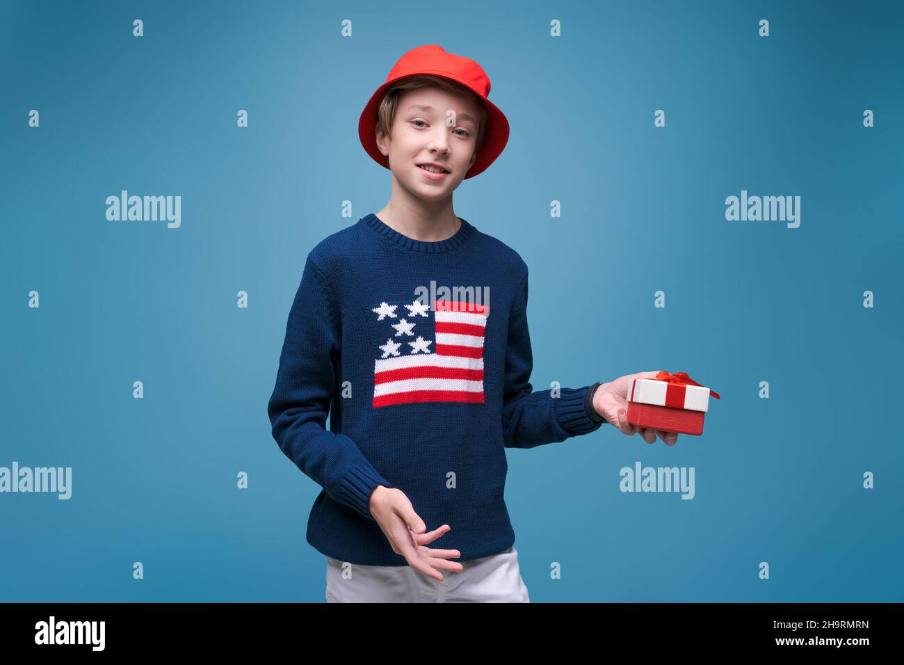 Schoolboy in gift box hi-res stock photography and images - Alamy