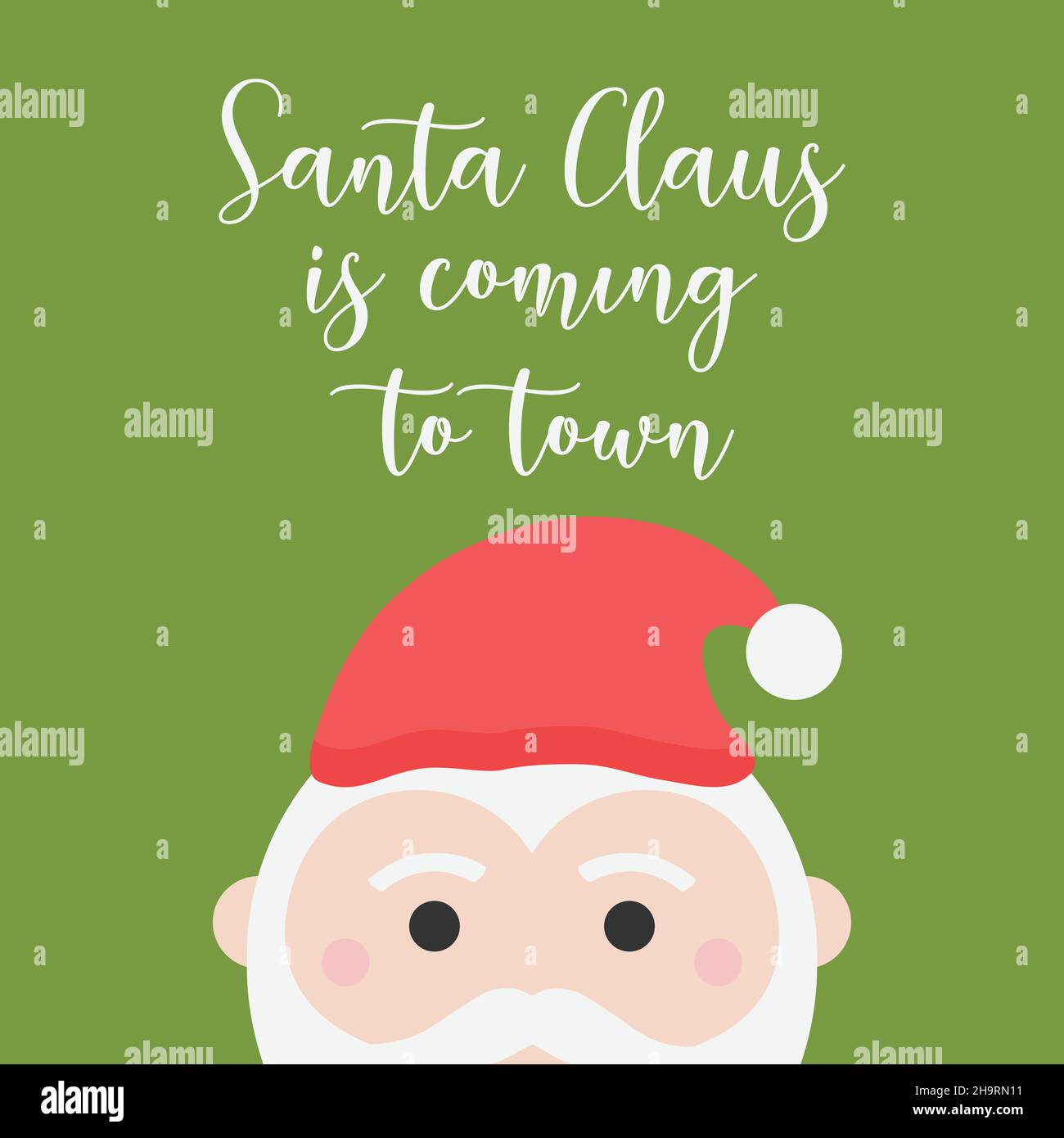 Vector cute santa claus peeping hi-res stock photography and images - Alamy