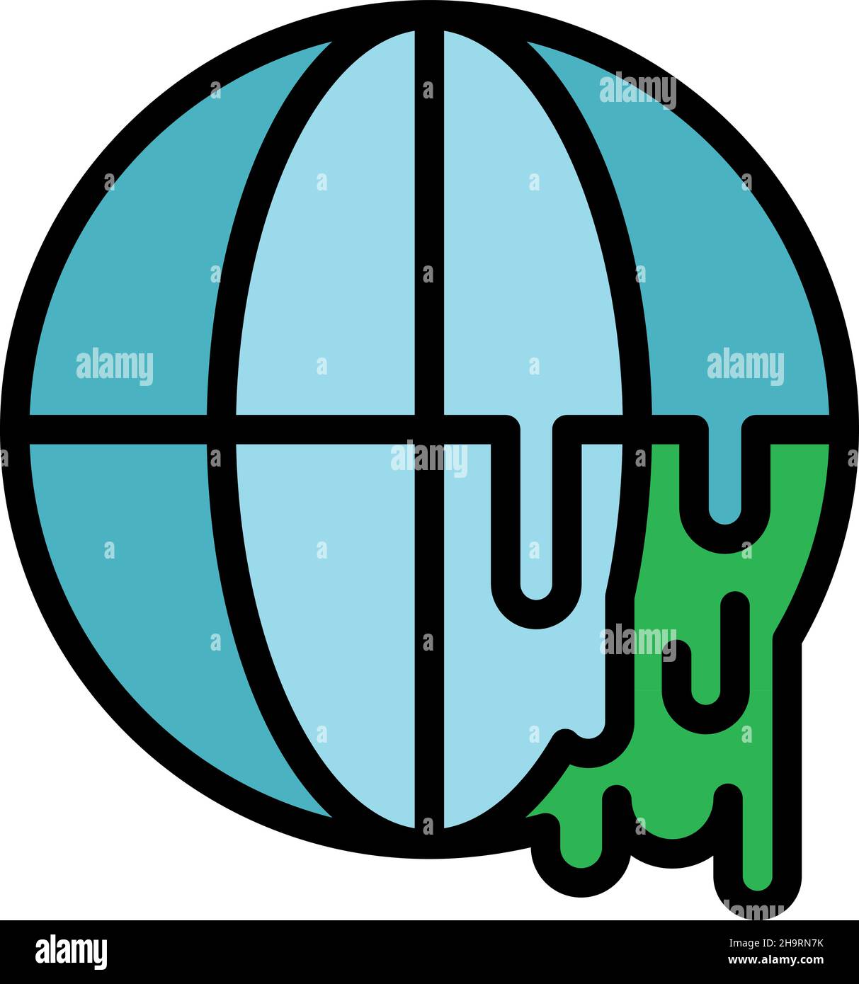 Global warming effect icon. Outline global warming effect vector icon ...