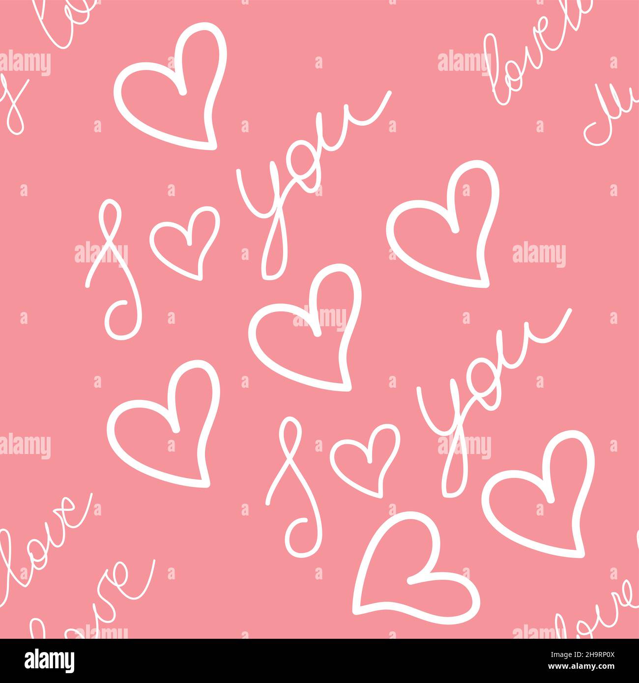Love text pink Seamless pattern. Text backgrounds applicable in ...