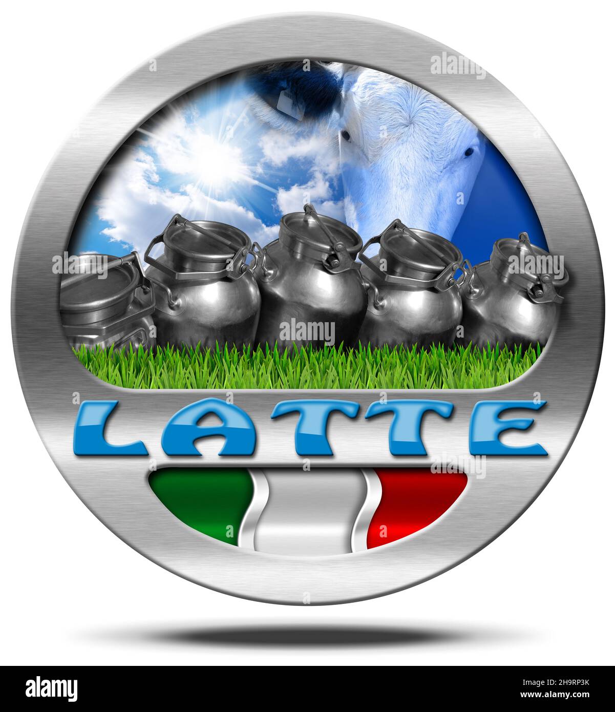 Dairy cow in meadow Cut Out Stock Images & Pictures - Alamy