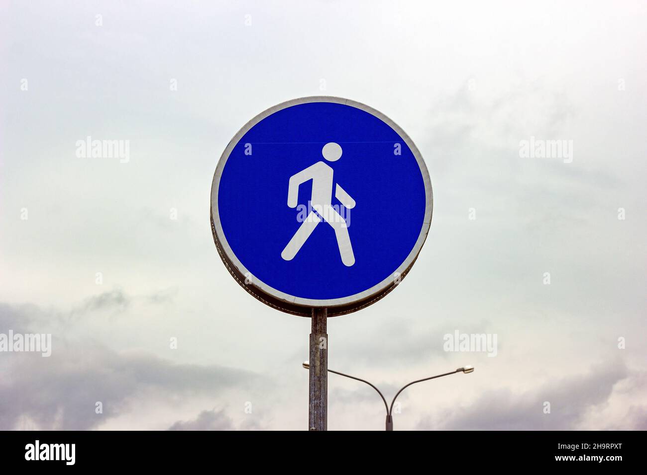 Background blue caution circle hi-res stock photography and images - Alamy