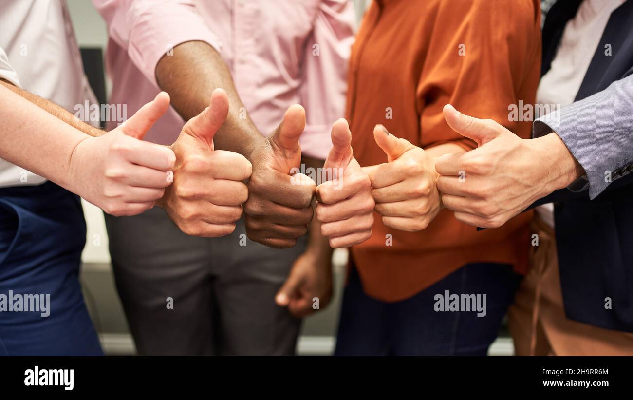 Man successful founder thumbs hi-res stock photography and images - Alamy