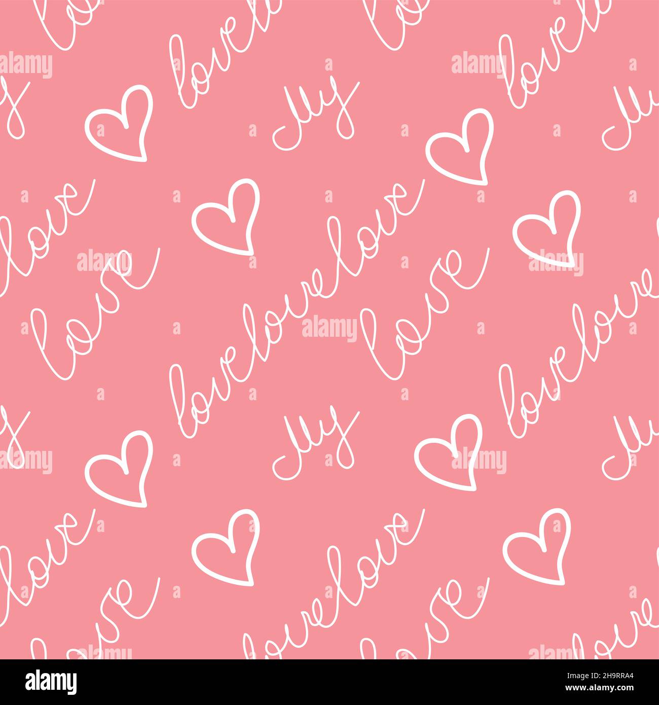 Love text pink Seamless pattern. Text backgrounds applicable in ...