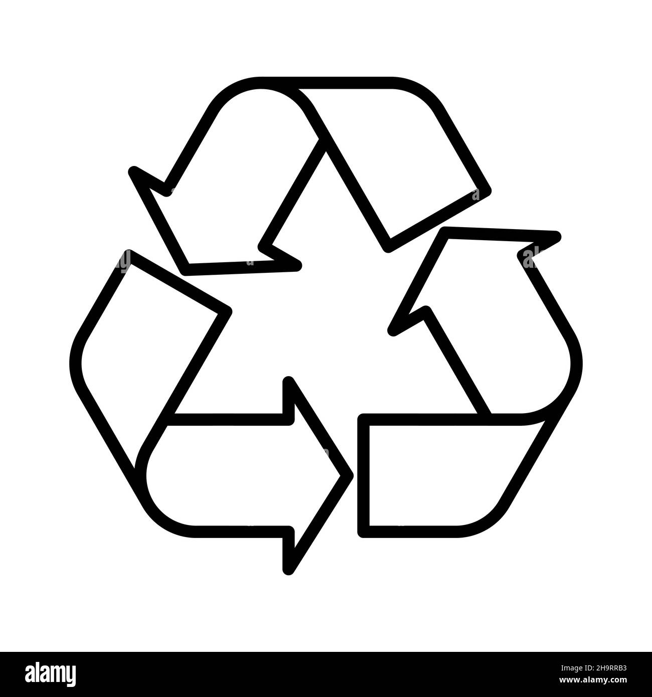Black outline Universal Recycling Symbol Stock Vector Image & Art - Alamy