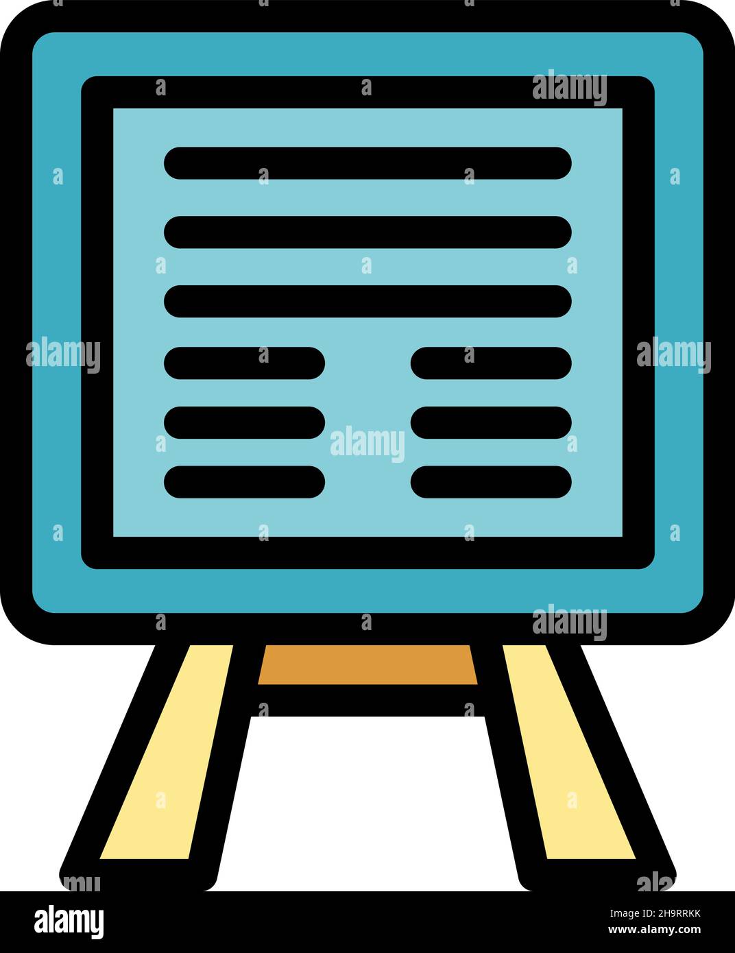 Student job banner icon. Outline student job banner vector icon color ...