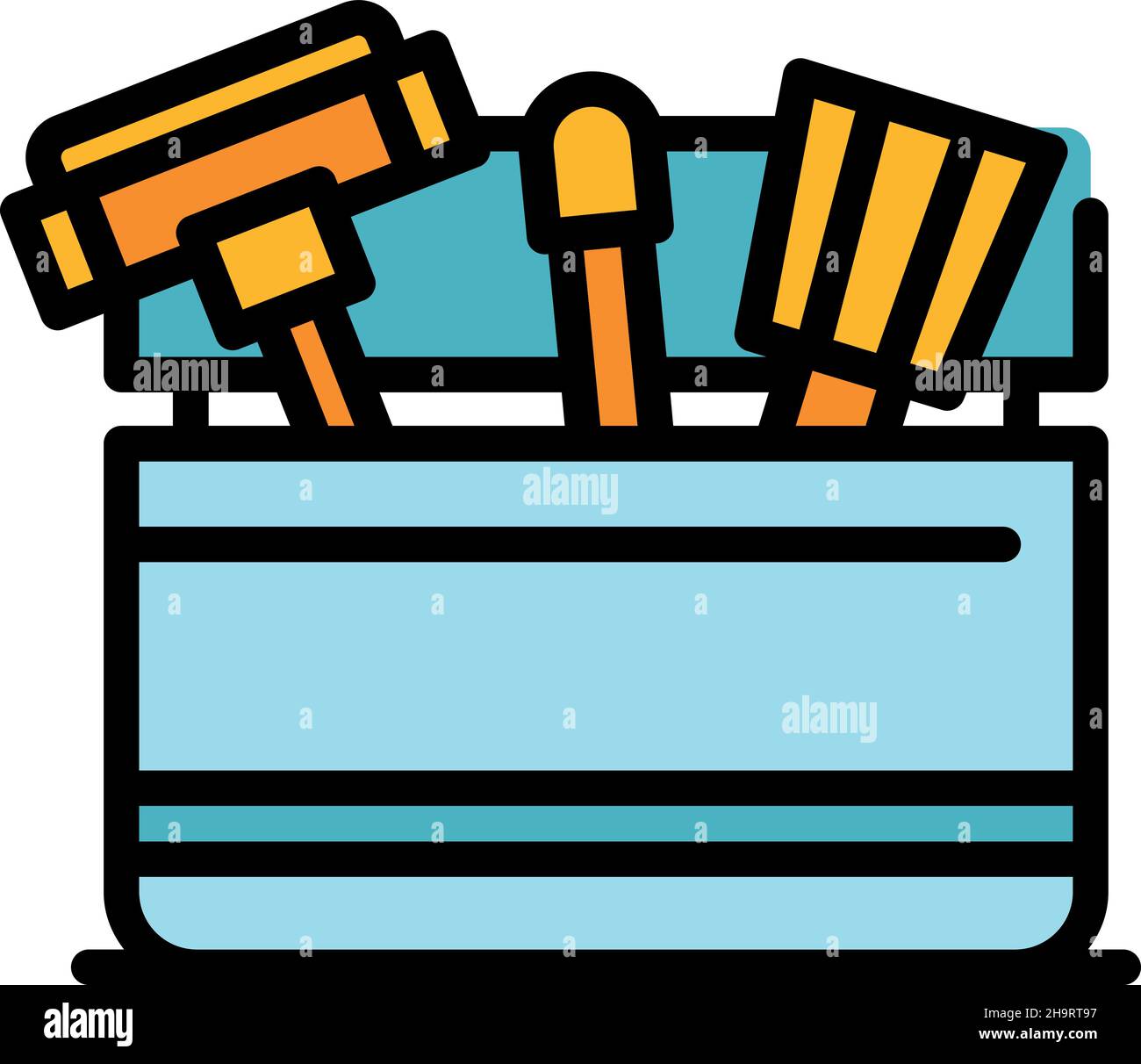 Pool tools icon. Outline pool tools vector icon color flat isolated ...