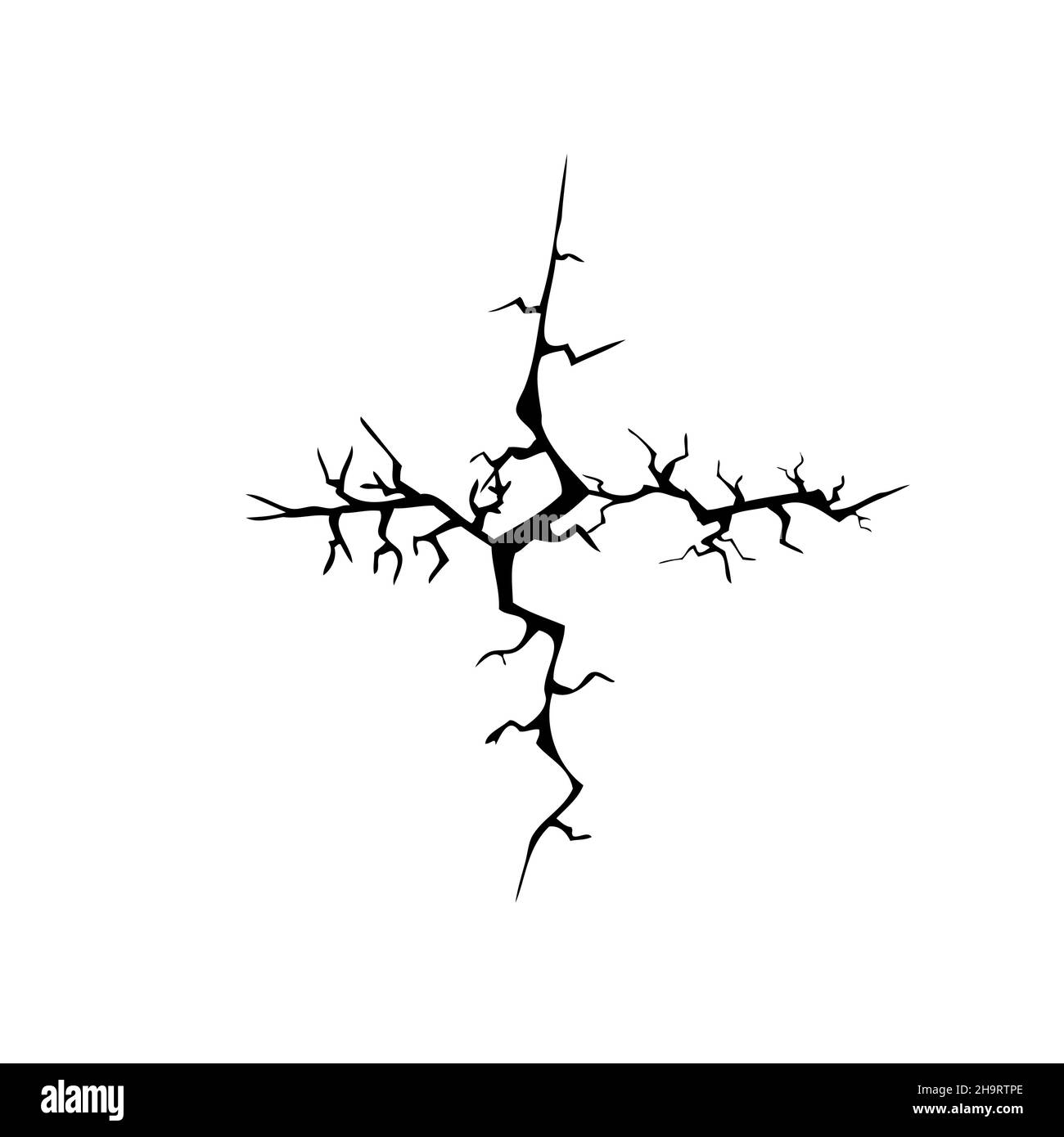 A cross of crack. Vector illustration Stock Vector Image & Art - Alamy
