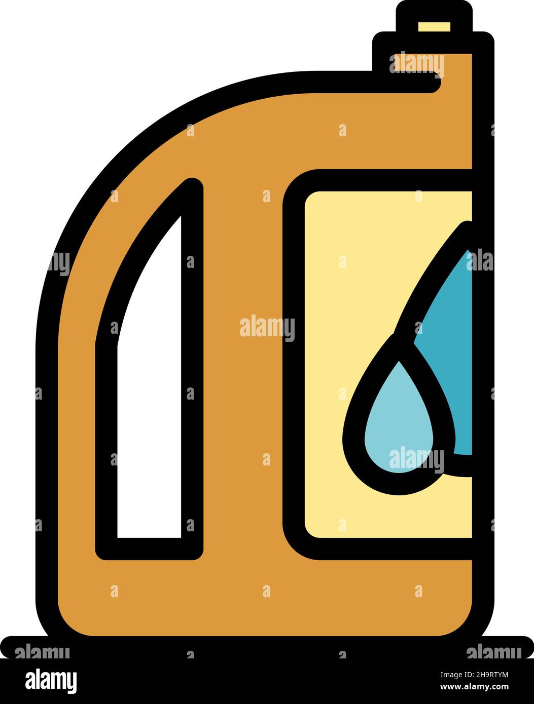 Car oil icon. Outline car oil vector icon color flat isolated Stock ...