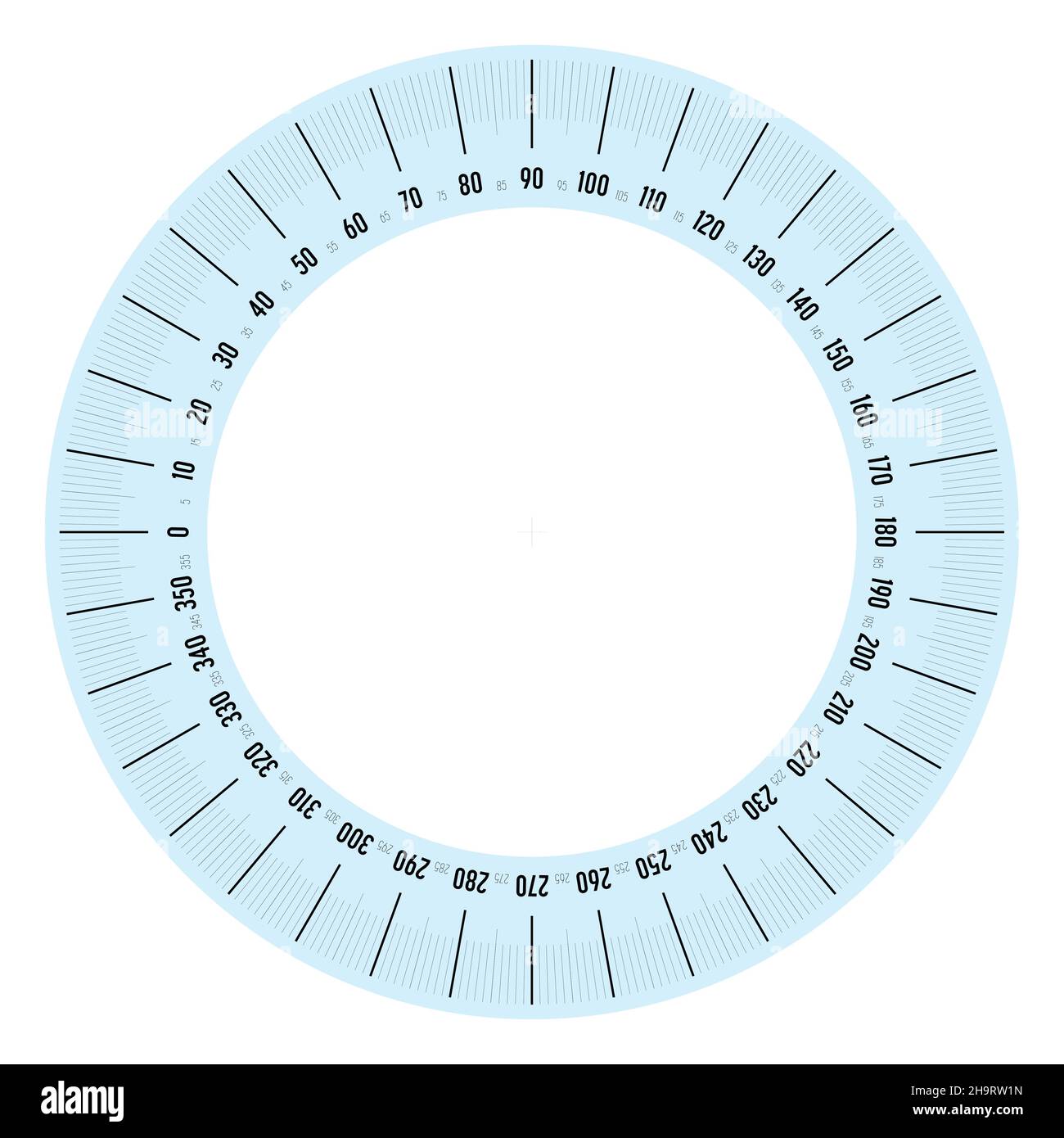 Full 360 degrees protractor measuring instrument Stock Vector Image ...
