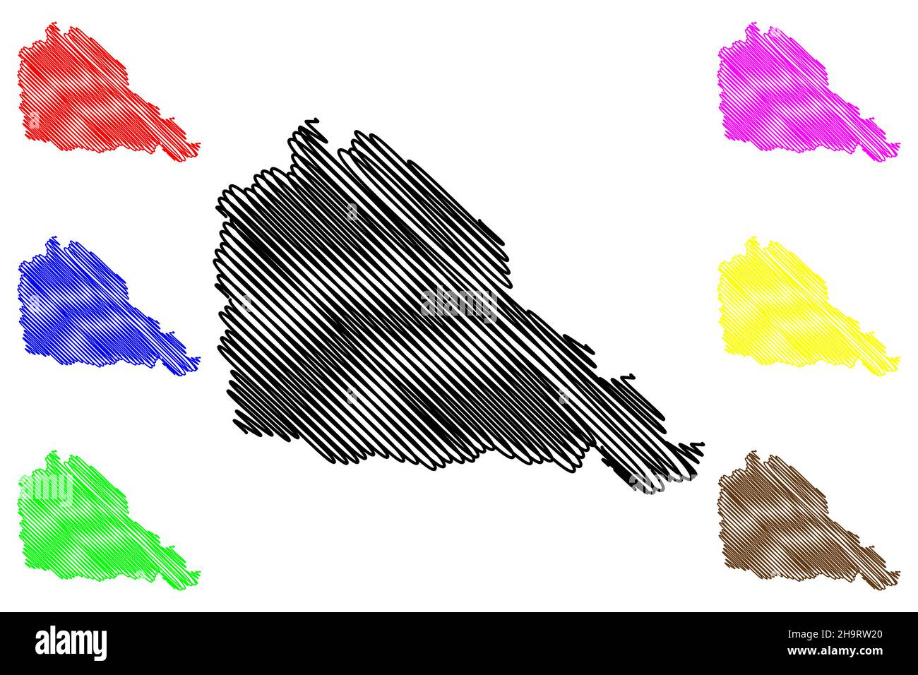 Jogulamba Gadwal district (Telangana State, Republic of India) map ...