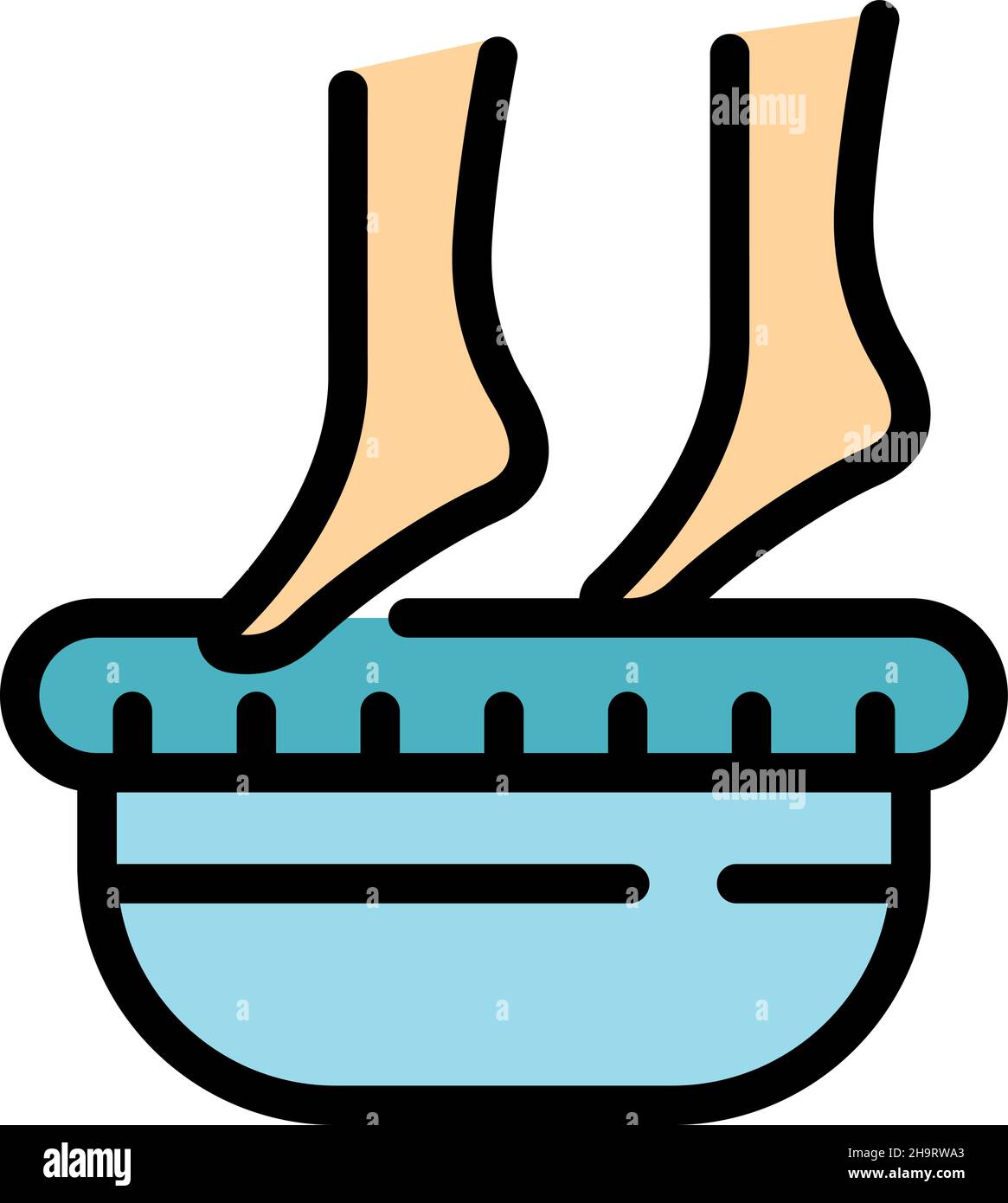 Girl washing feet Stock Vector Images - Alamy