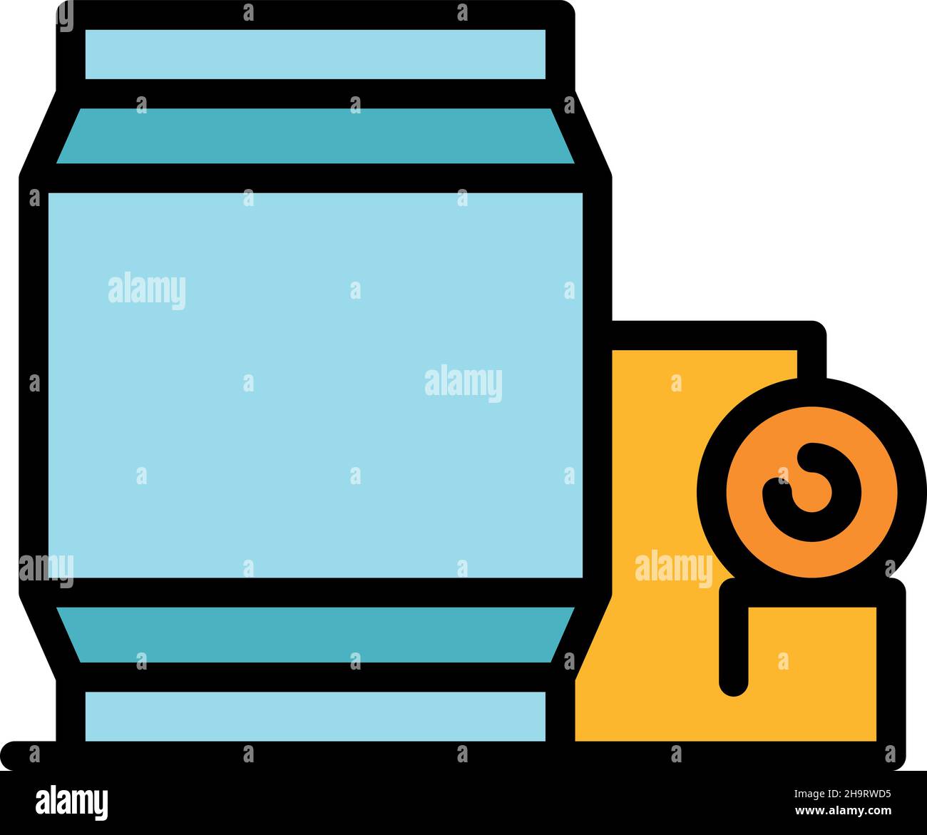 Pool water pump icon. Outline pool water pump vector icon color flat ...