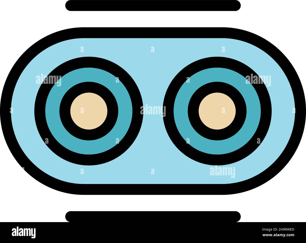 Optometrist icon. Outline optometrist vector icon color flat isolated ...