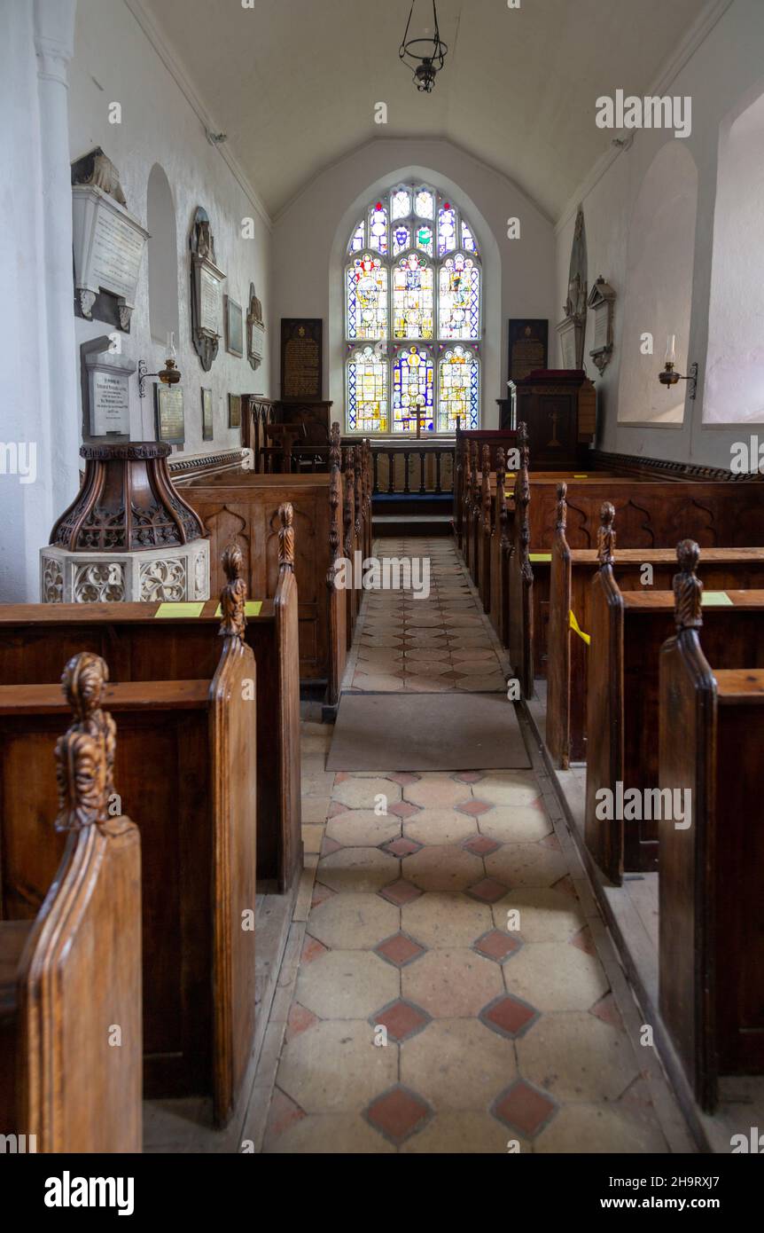 Church of Saint Margaret, Herringfleet, Suffolk, England, UK interior ...