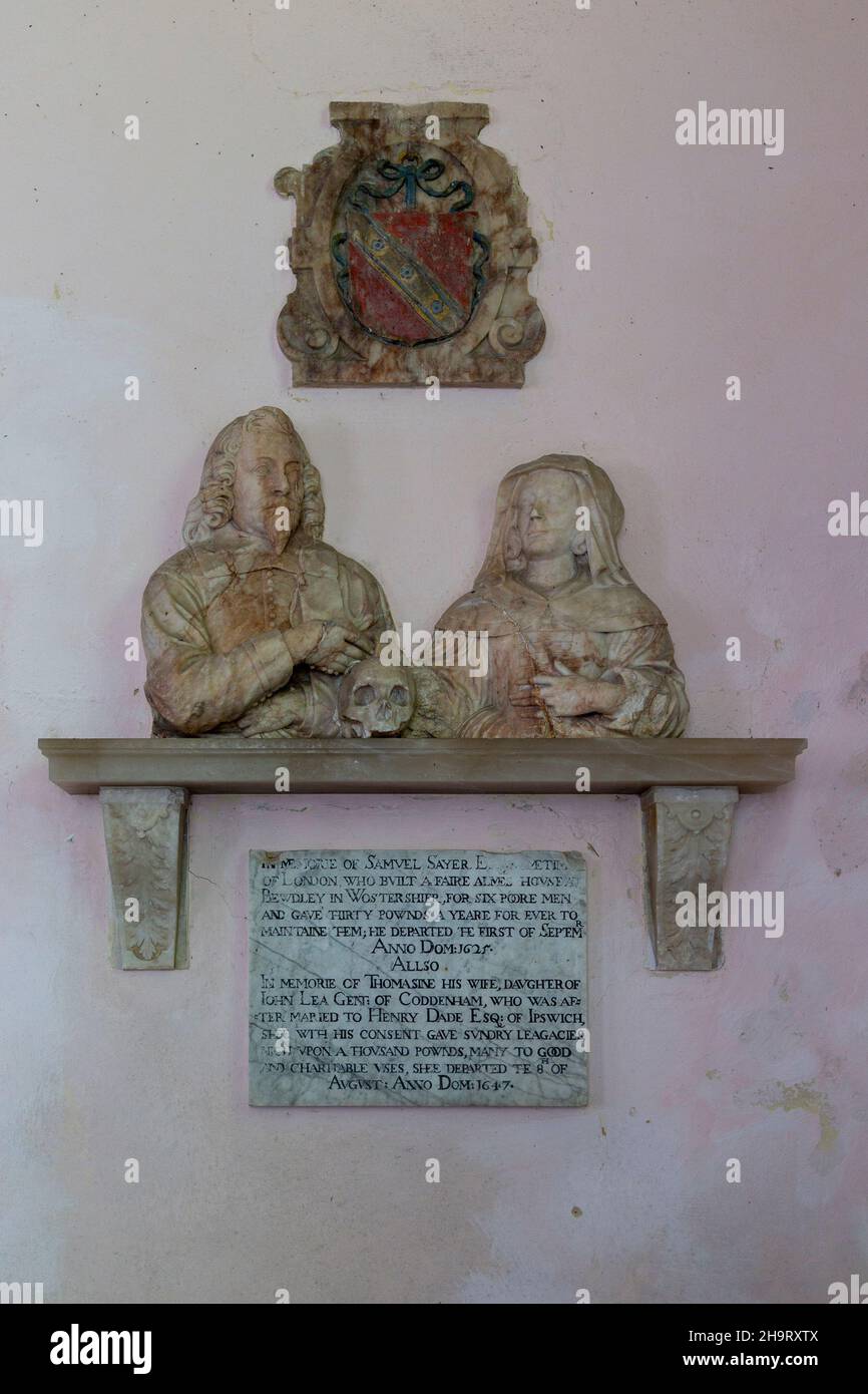 Memorial monument to Samuel Sayer ( d 1625) and his wife Thomasine (d ...