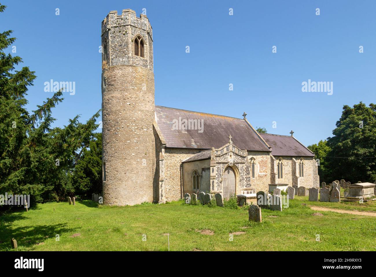 Village parish church of the Holy Trinity, Gisleham, Suffolk, England ...