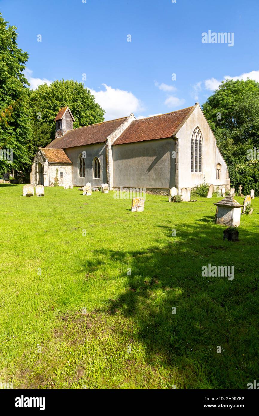 Churchyard rural parish church of Saint Mary, Battisford , Suffolk ...