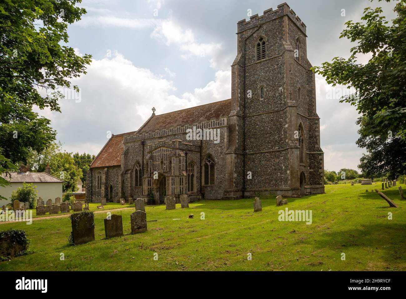 Village parish church of Saint Peter, Felsham, Suffolk, England, UK ...