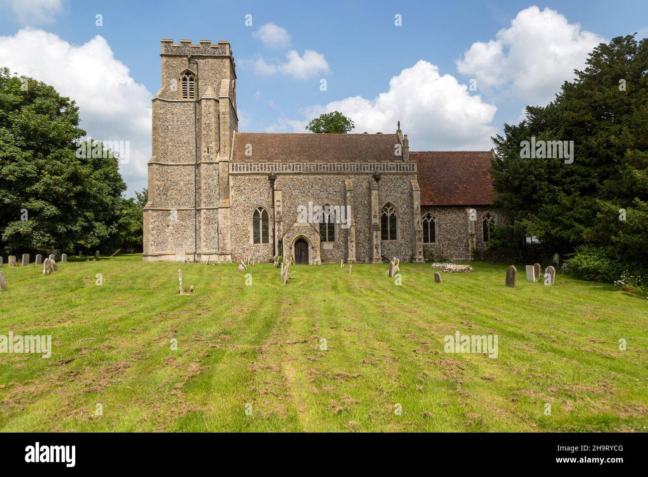 Village parish church of Saint Peter, Felsham, Suffolk, England, UK ...