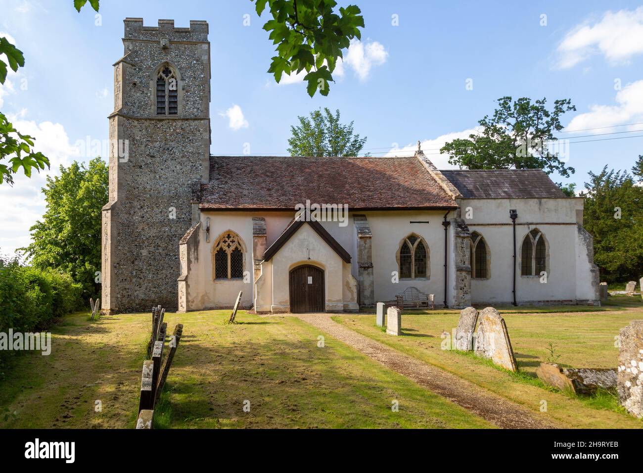 Village parish church of Saint Mary, Nedging, Suffolk, England, UK ...