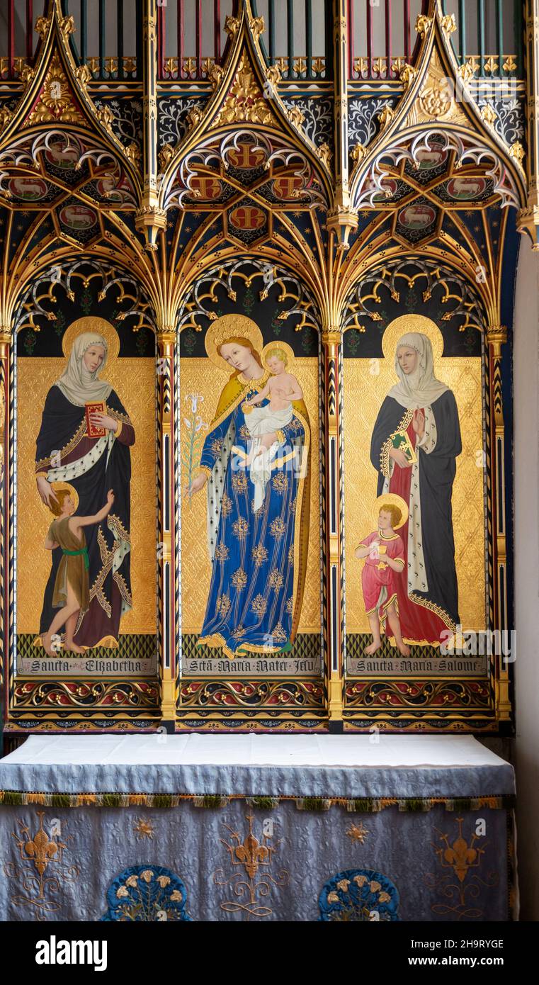 Church of St John the Baptist, Lound, Suffolk, England, UK painted gilt ...