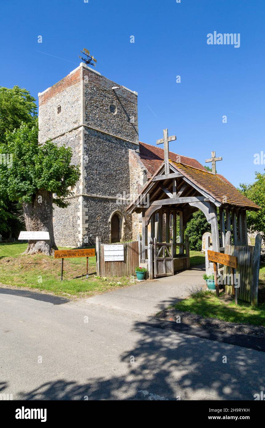 Village parish church of Saint Mary, Flowton, Suffolk, England, UK ...