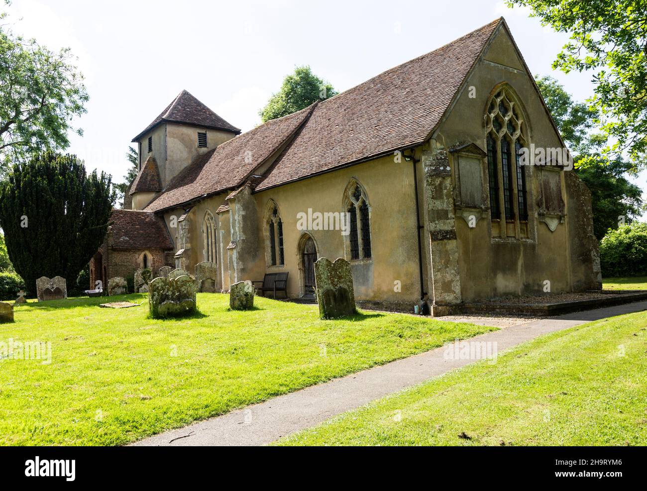 Village parish church of Saint Margaret, Whatfield, Suffolk, England ...