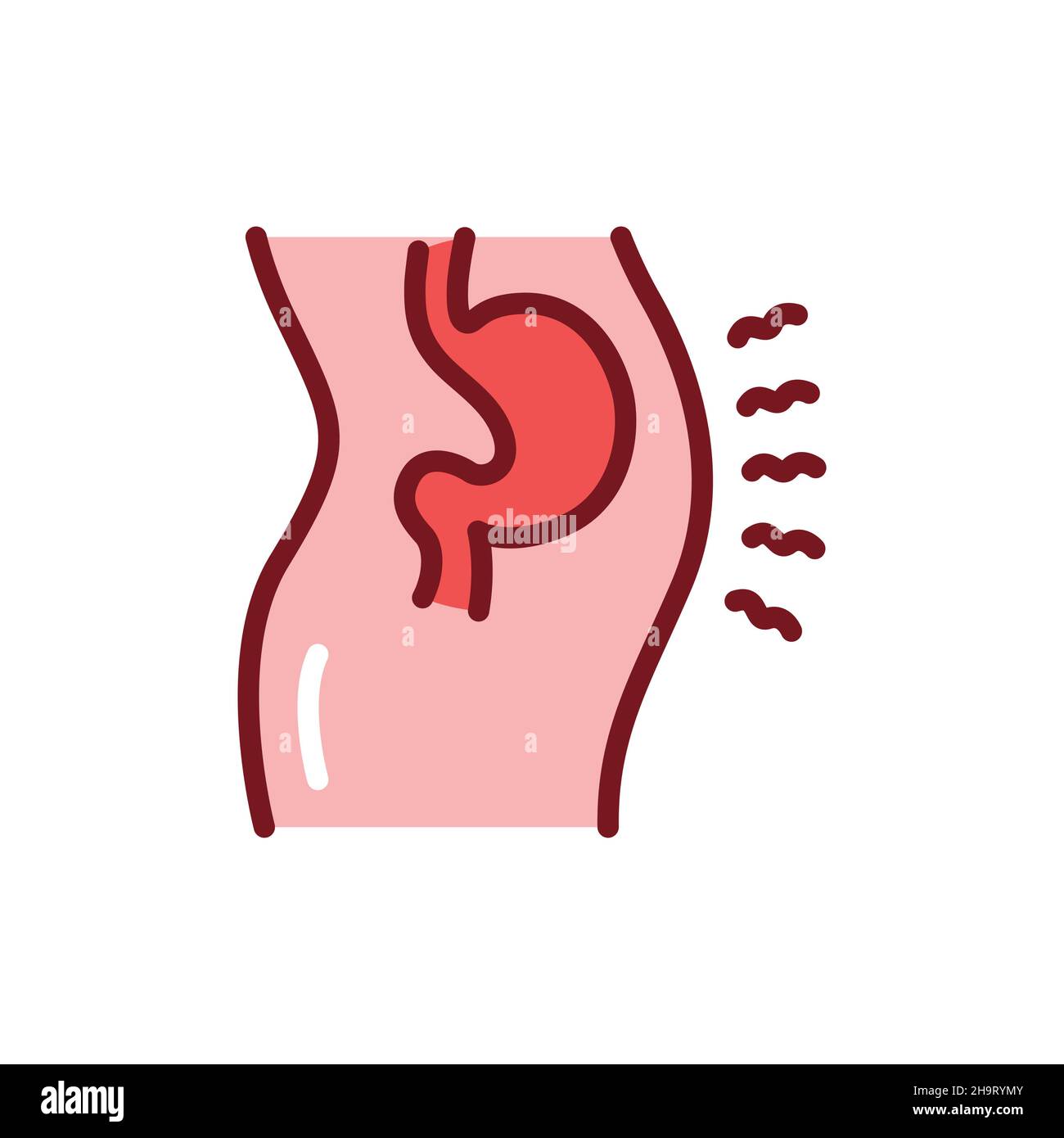Abdominal bloating Stock Vector Images - Alamy