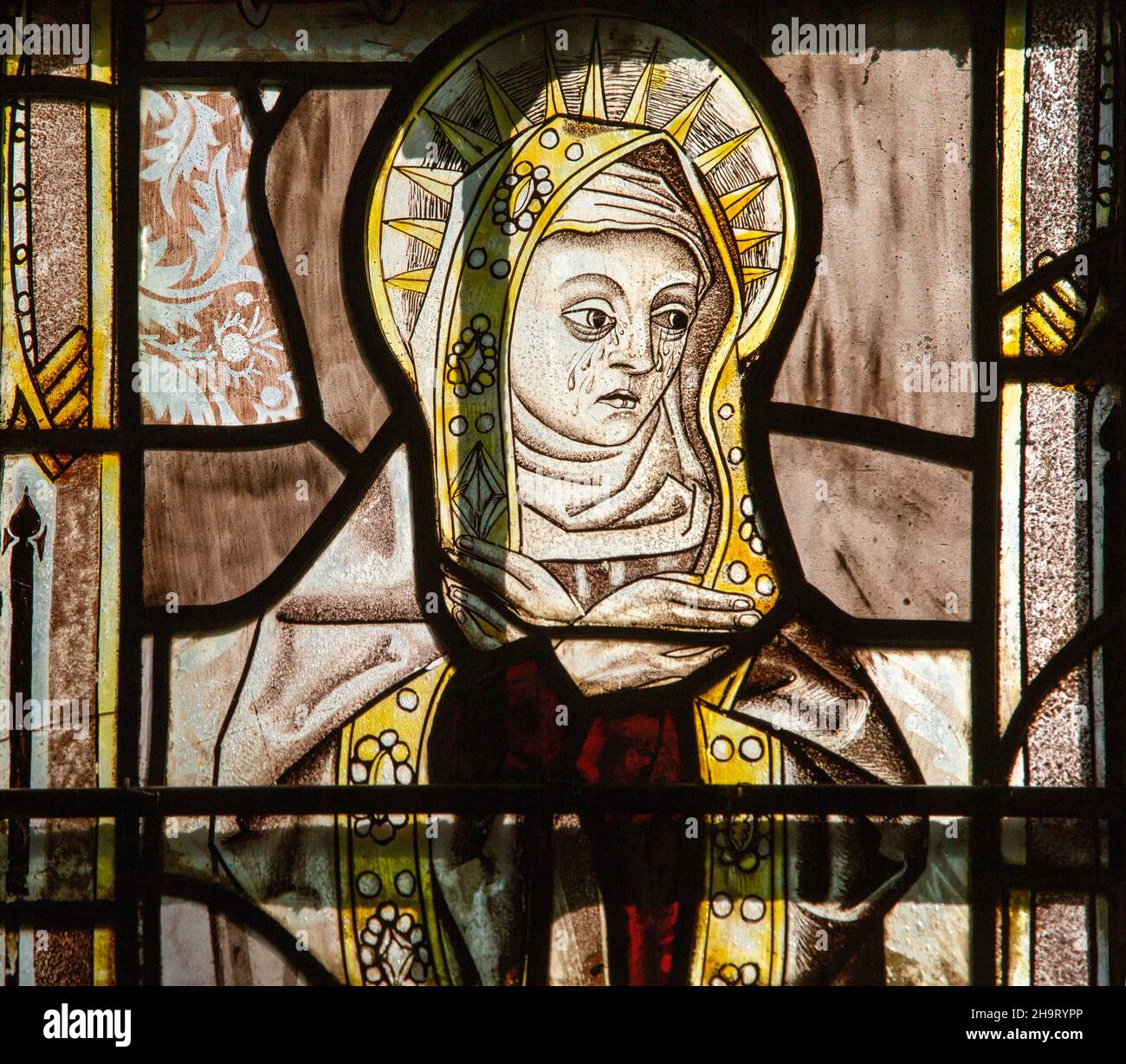 Saint Nicholas chapel, Gipping, Suffolk, England, UK medieval stained ...