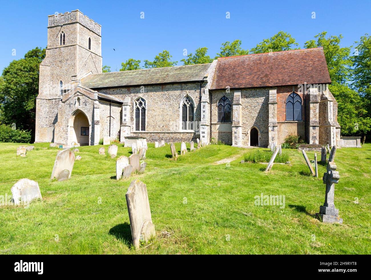 Village parish church of Saint Mary, Old Newton, Suffolk, England, UK ...