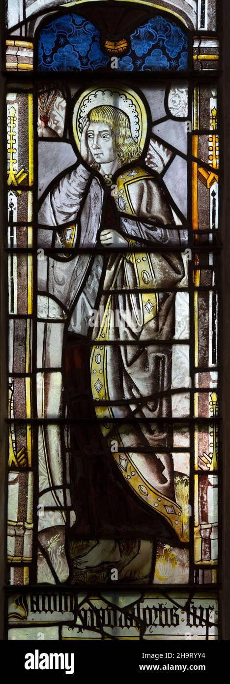 Saint Nicholas chapel, Gipping, Suffolk, England, UK medieval stained ...