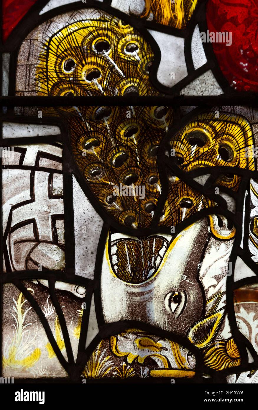 Saint Nicholas chapel, Gipping, Suffolk, England, UK medieval stained ...