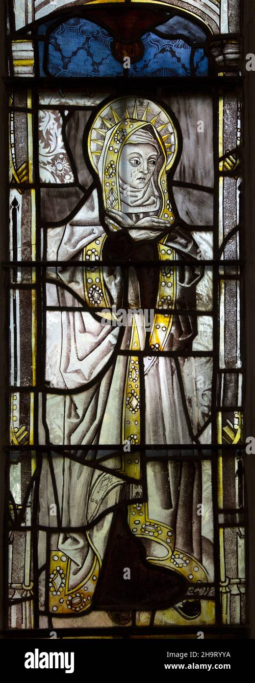 Saint Nicholas chapel, Gipping, Suffolk, England, UK medieval stained ...