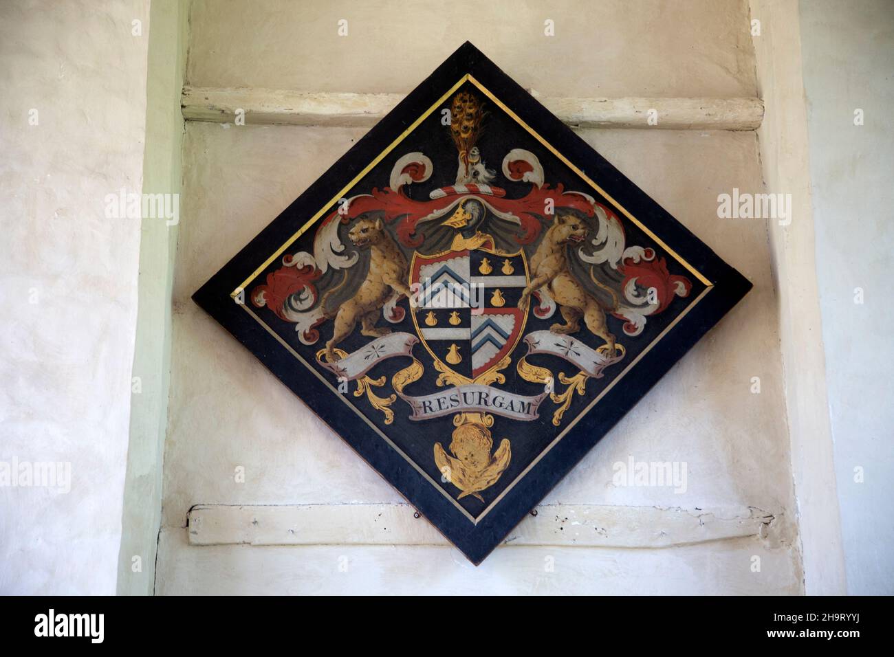 Hatchment memorial for Edmund Tyrell died 1799, Saint Nicholas chapel ...