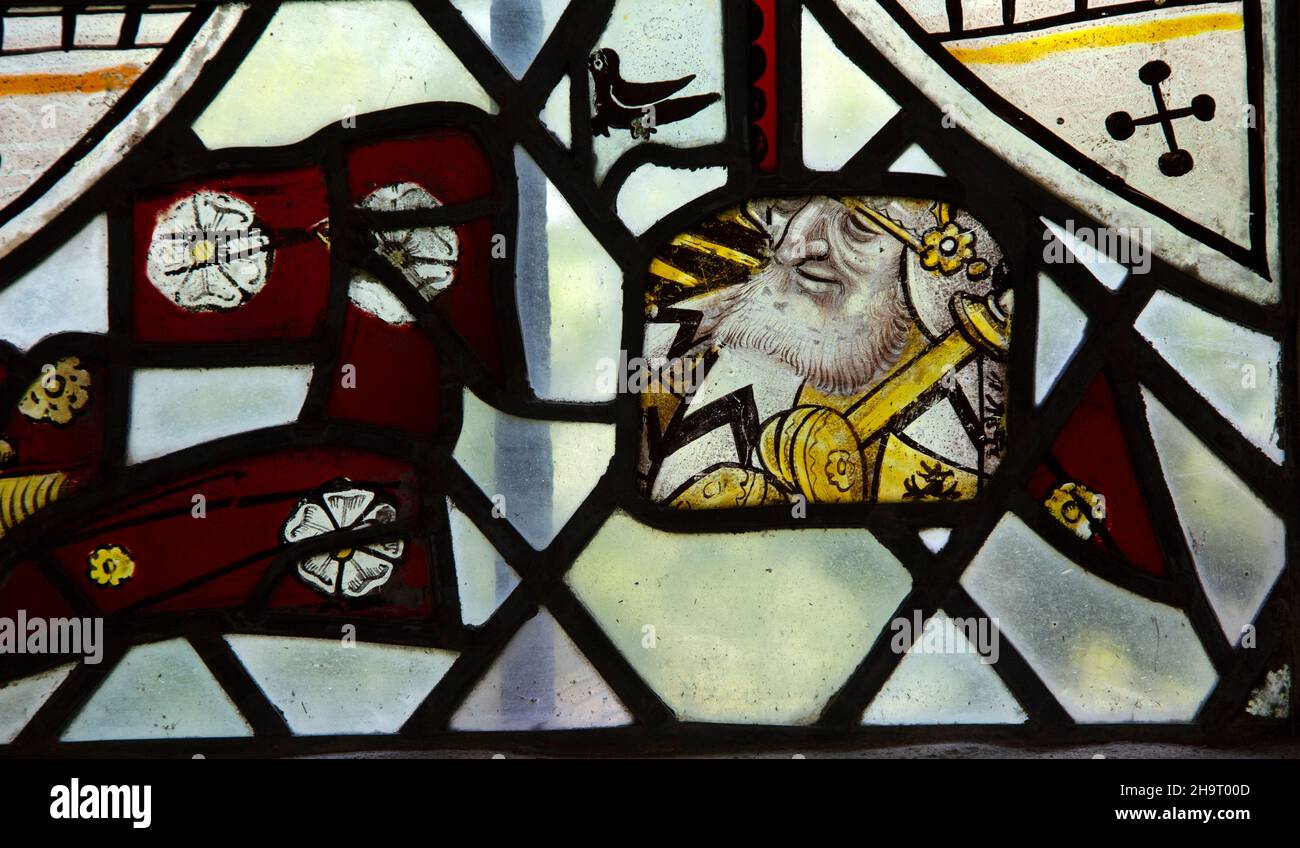 Saint Nicholas chapel, Gipping, Suffolk, England, UK medieval stained ...