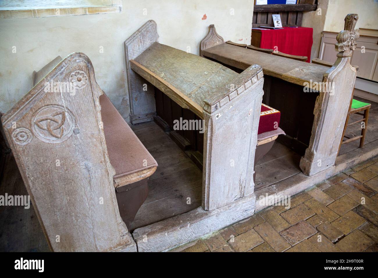Interior of Saint Nicholas chapel, Gipping, Suffolk, England, UK ...