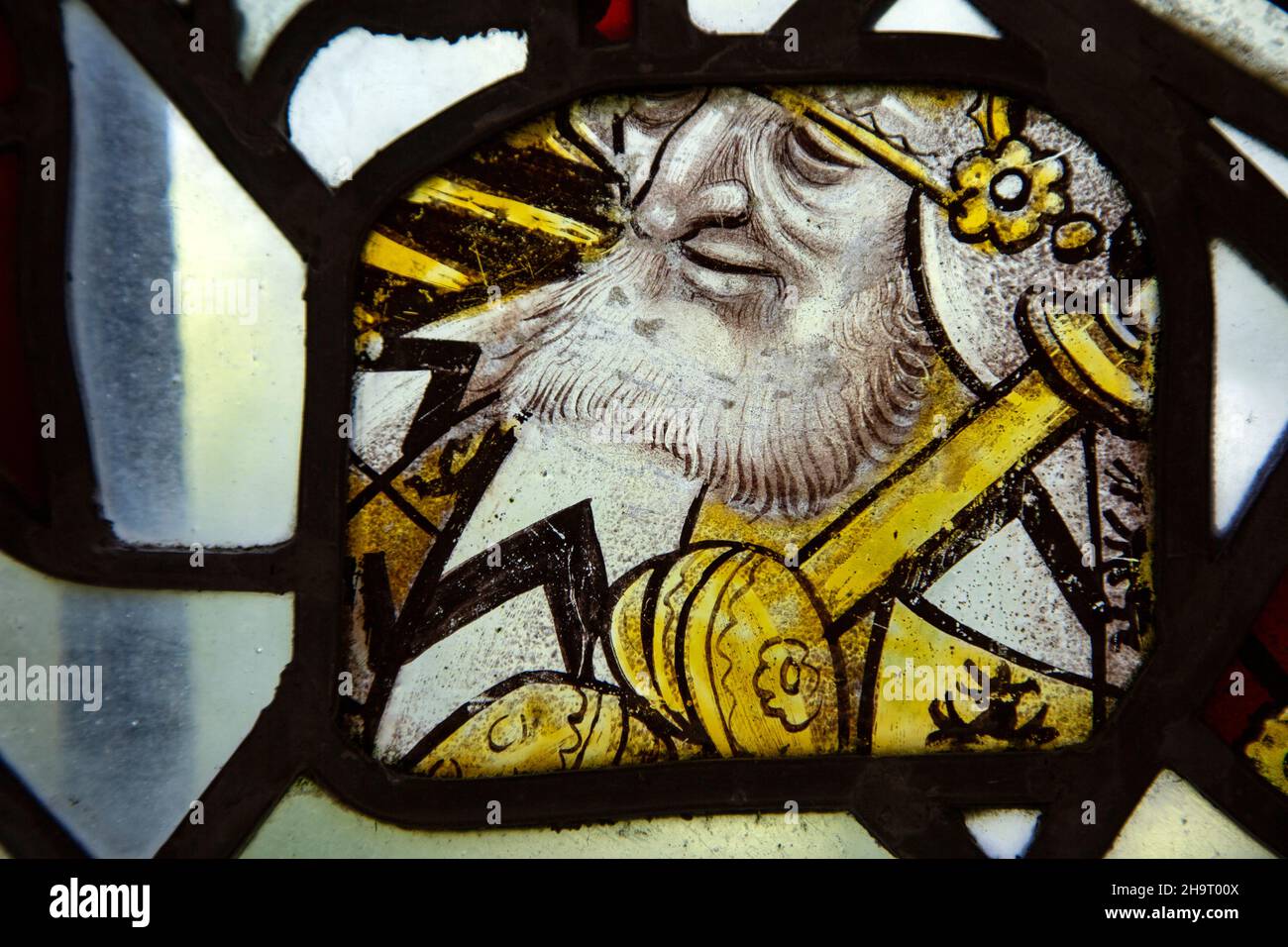 Saint Nicholas chapel, Gipping, Suffolk, England, UK medieval stained ...