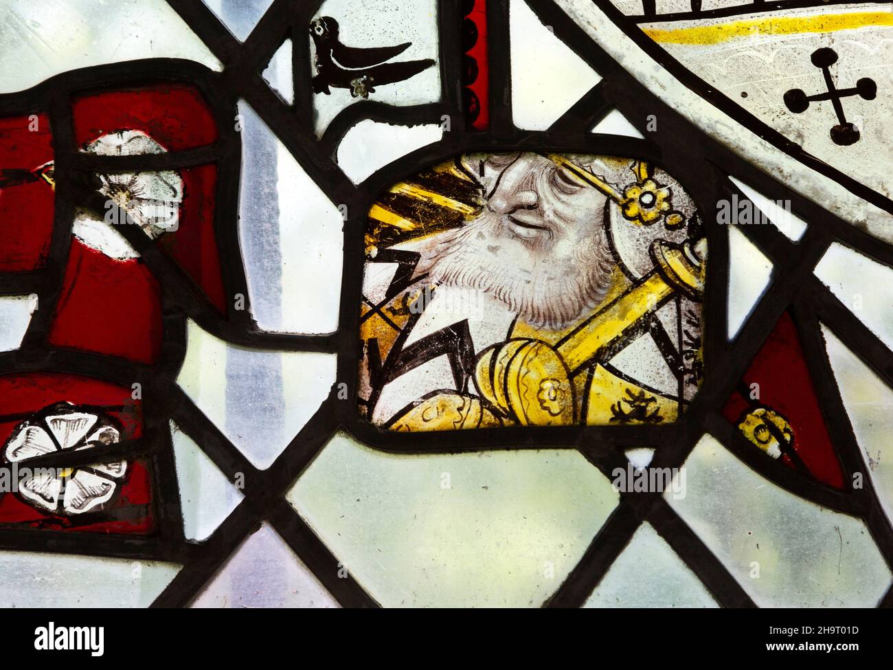 Saint Nicholas chapel, Gipping, Suffolk, England, UK medieval stained ...