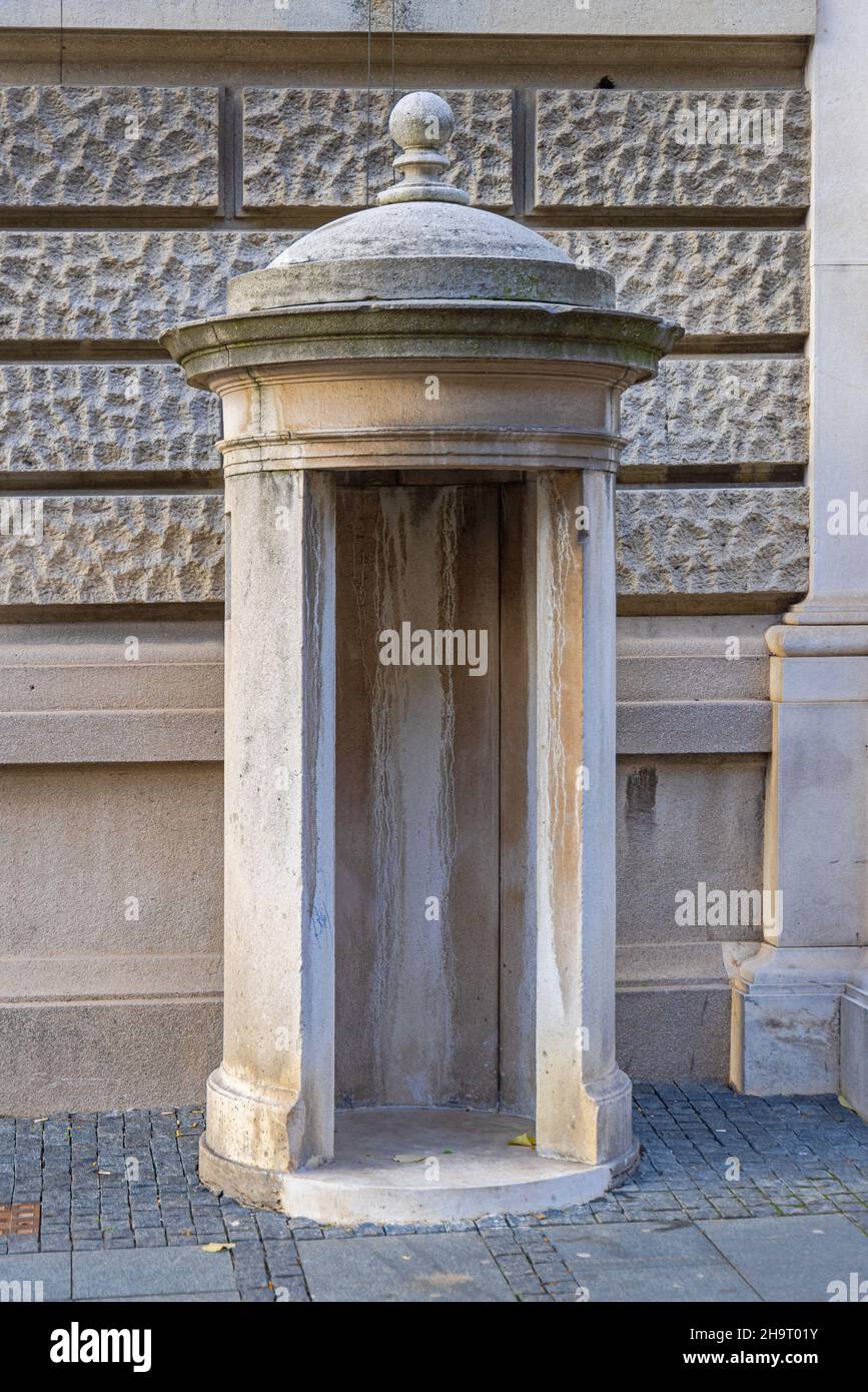 Old Guard Post Concrete Structure in Front of Building Stock Photo - Alamy