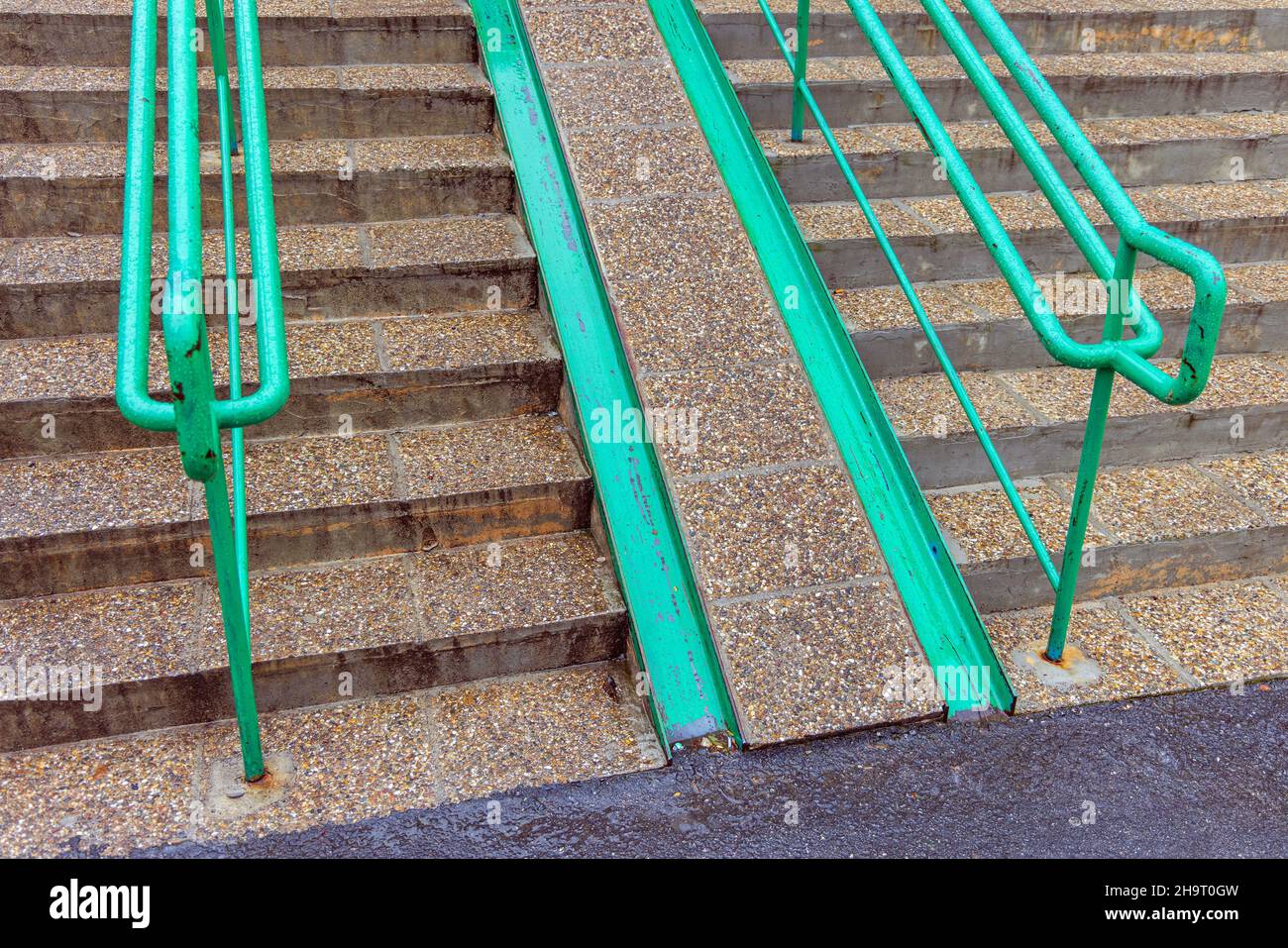 Stairs Access Ramp for Carts and Dolly Transport Stock Photo - Alamy