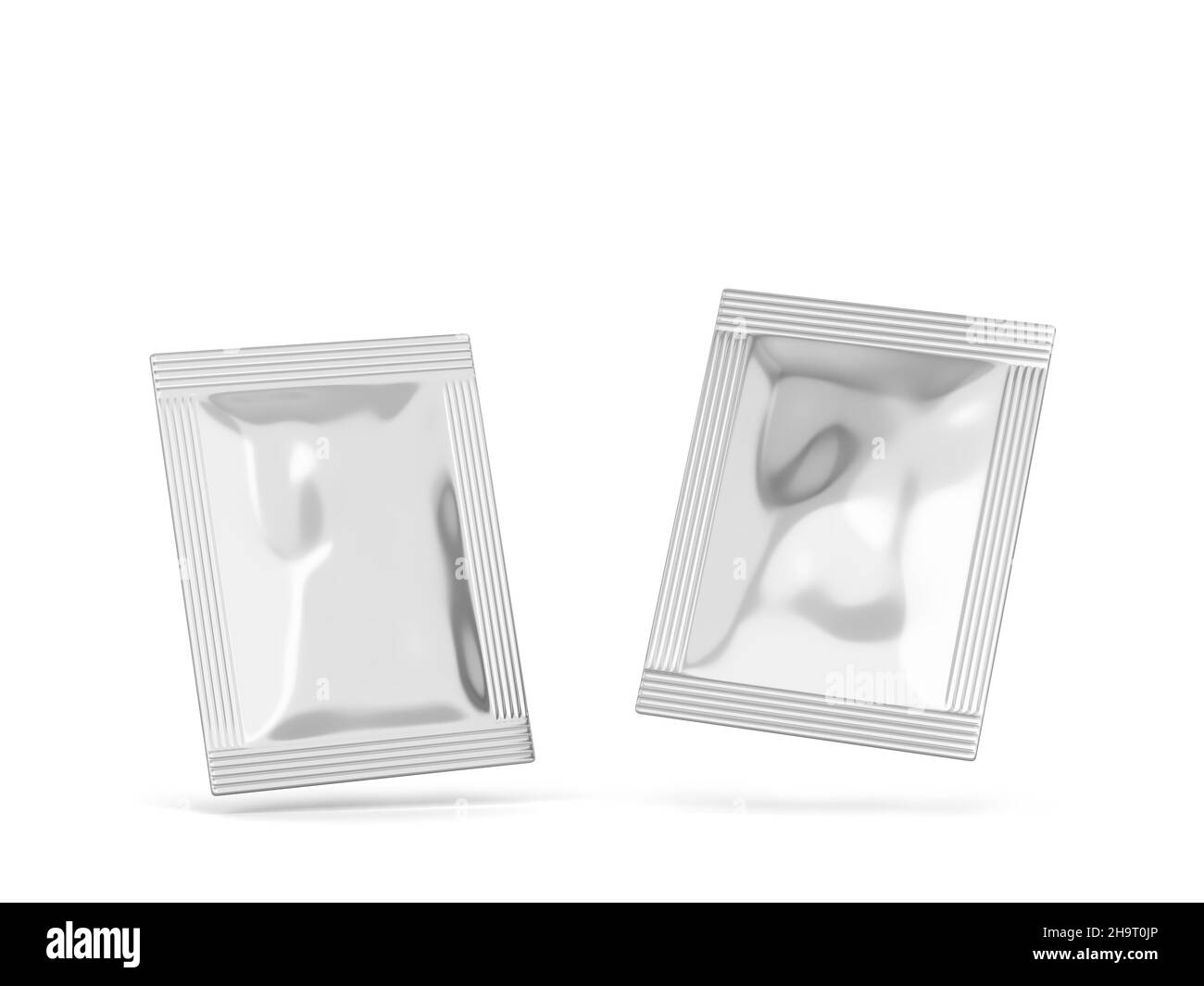 Blank sachet packaging mockup. 3d illustration isolated on white ...