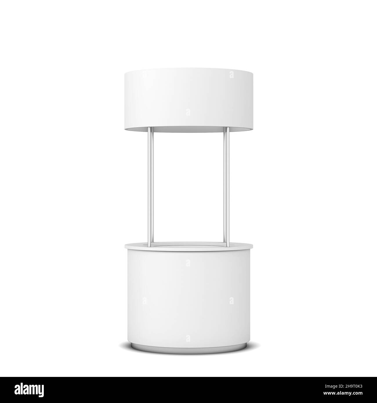 Round promotional counter. 3d illustration isolated on white background ...