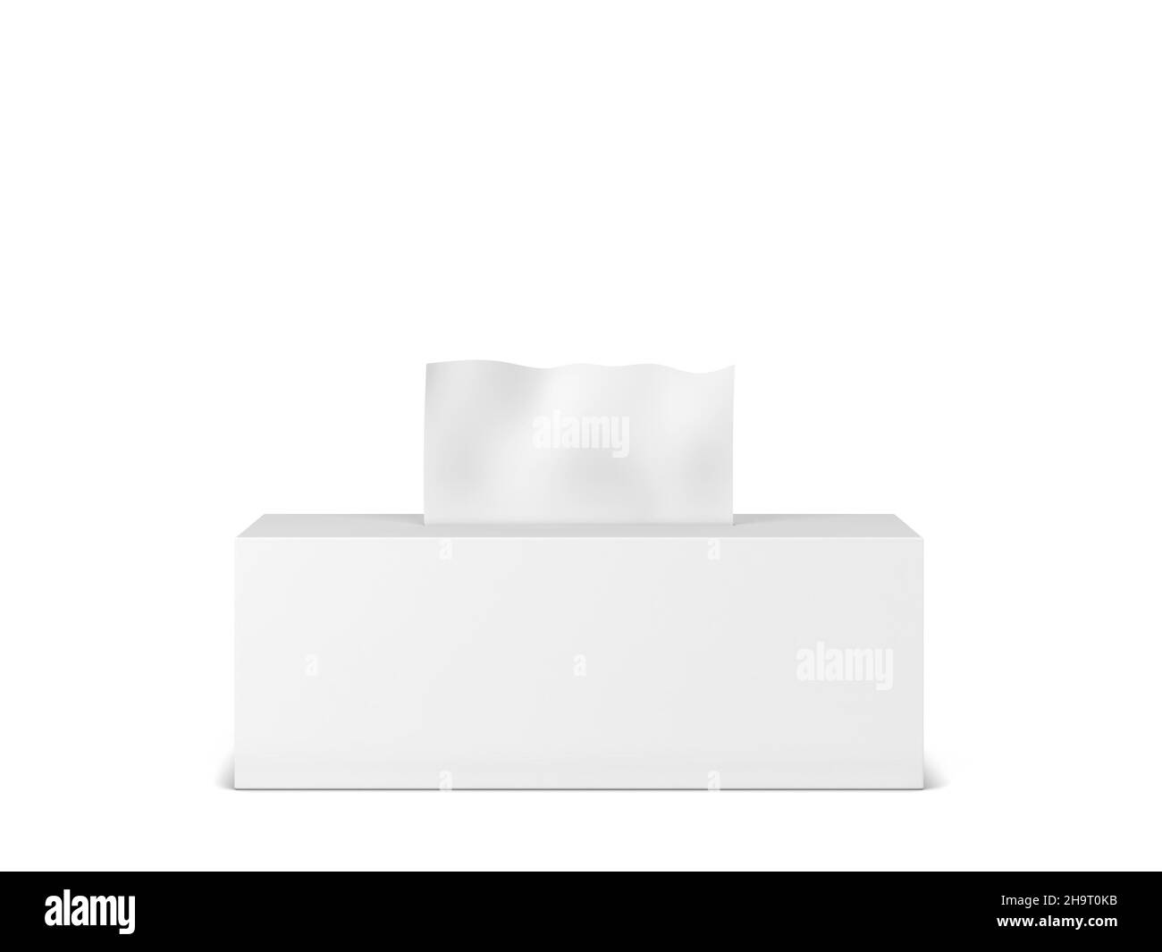 Blank tissue box mockup. 3d illustration isolated on white background ...