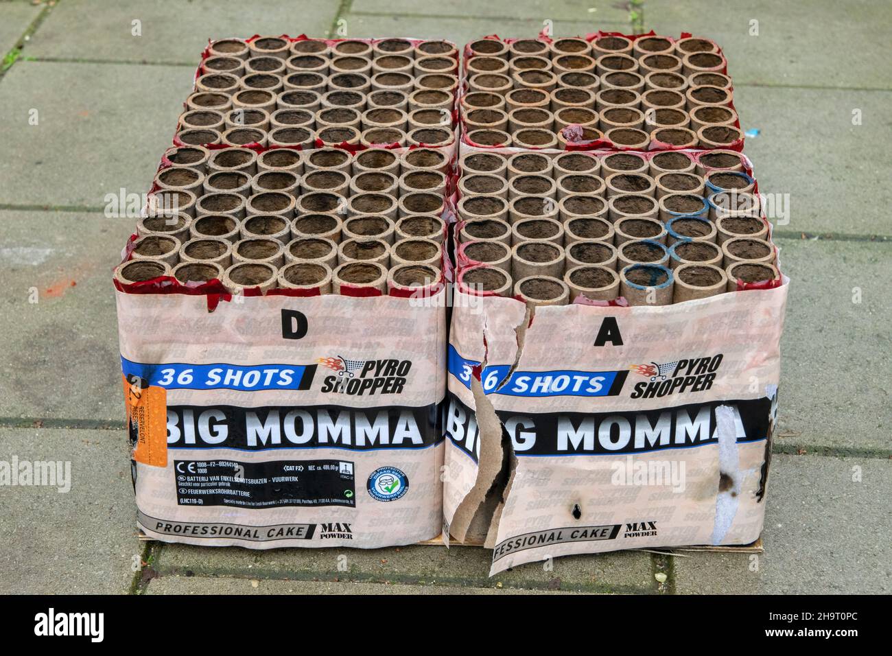 Close Up Firework Crackers On The Street The Next Day At Amsterdam The ...