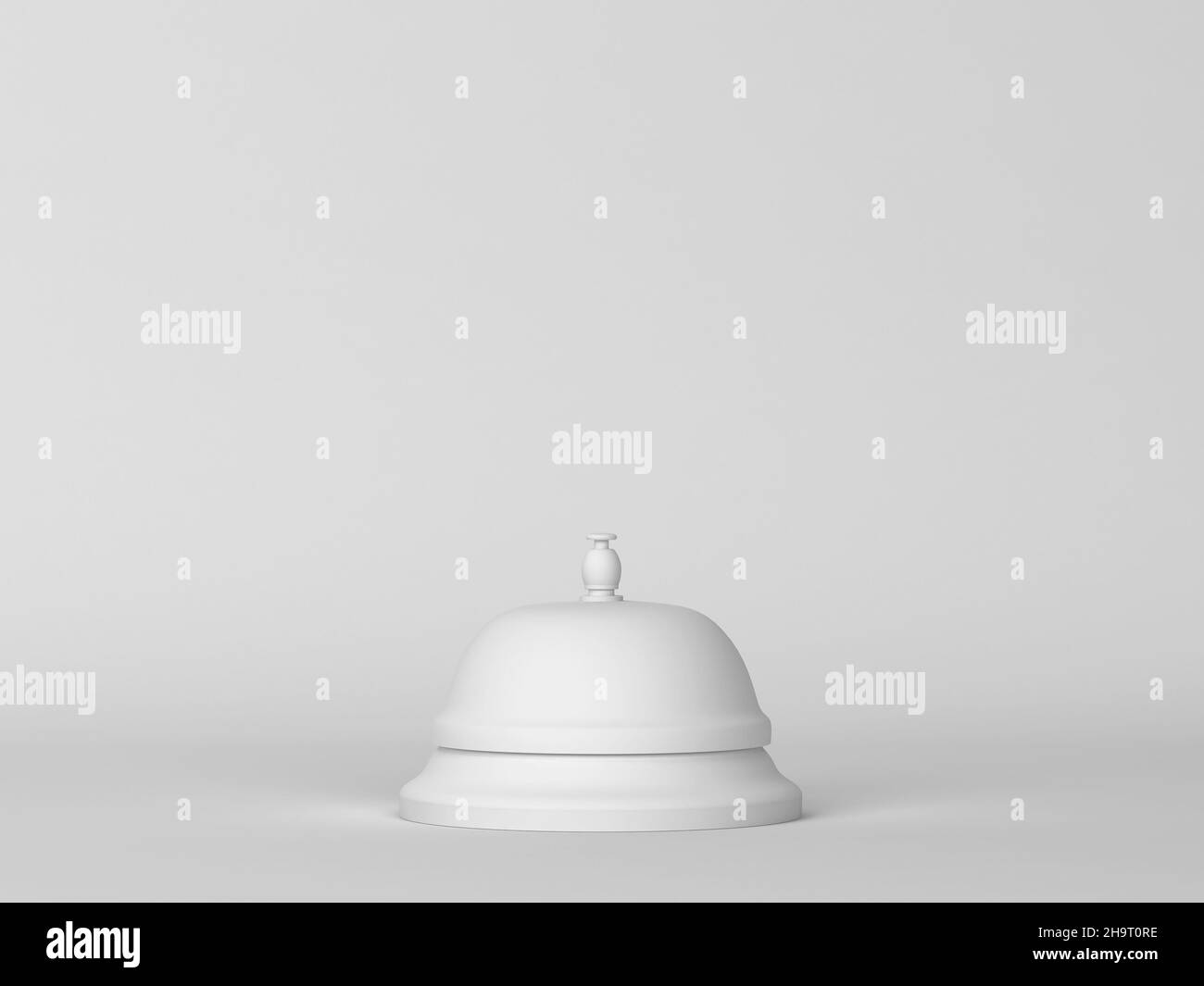 Hotel service bell. Minimal scene. 3d illustration Stock Photo - Alamy